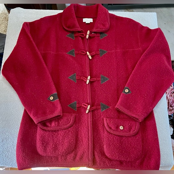 Northern Isles | Jackets & Coats | Vintage Red Toggle Pea Coat Northern ...